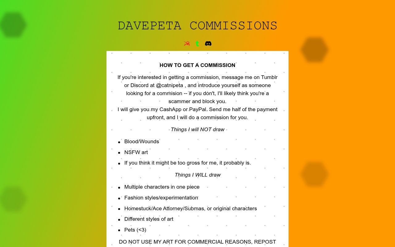 Davepeta Commissions